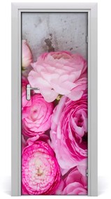 Fototapeta na dveře Růžové květy 85x205 cm