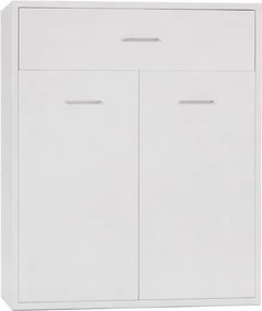 skříňka na boty, botník, 1 zásuvka, 2 dvířka, dřevo, 85x61x36 cm, bílá, Dekorino BB20260061