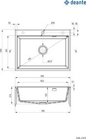 Deante Dřez Eridan granit - ZQE A103 alabastr