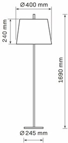 Stojací lampa ELENA 1xE27/20W/230V bílá