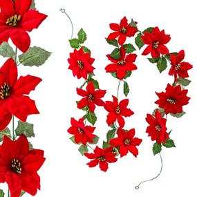 Vánoční girlanda 180 cm Poinsettia – Casa Selección