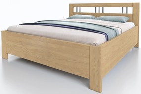 Vlastní výroba Jasanová postel Perla s úložným prostorem