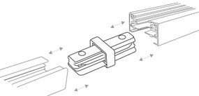 Zuma Line 3015 - Bodové svítidlo do lištového systému REFLEKTOR 6xGU10/10W/230V