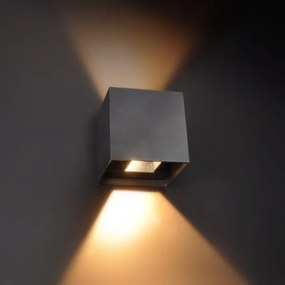Brilagi - LED Venkovní nástěnné svítidlo CUBE LED/6W/230V černá IP54