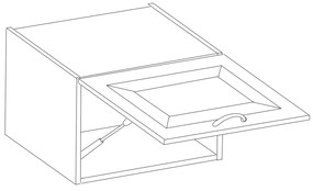 Digestořová skříňka SOPHIA - šířka 50 cm, bílá / dub artisan