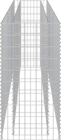 Gabionový vyvýšený záhon pozinkovaná ocel 270 x 50 x 100 cm 143562