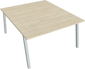 Kancelářský pracovní stůl Hobis USDA 1400, bílá RAL 9016, deskaakát