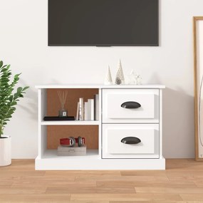 TV skříňka bílá 73 x 35,5 x 47,5 cm kompozitní dřevo