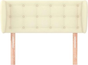 Čelo postele typu ušák krémové 93x23x78/88 cm umělá kůže 3117224
