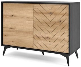 Komoda DIVINE K104, dub evoke / černá