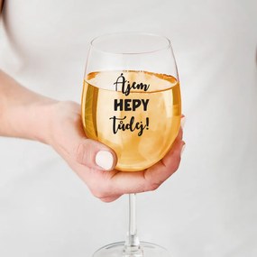 Ahome CZ Čirá sklenice na víno 450ml - Ájem hepy tůdej!