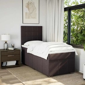 Box spring postel s matrací tmavě hnědá 90x200 cm textil 3293854
