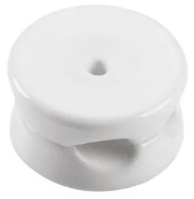 Elhard Držák na 2 kabely, nástěnný Retro Keramik, 33x18mm, bílý KP1004W