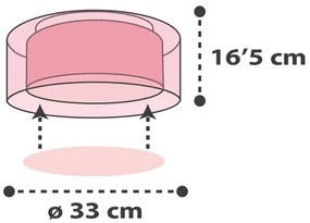 Dalber 41416S - Dětské stropní svítidlo CLOUDS 2xE27/60W/230V růžová