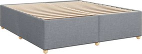 Box spring postel s matrací světle šedá 200 x 200 cm textil 3286780