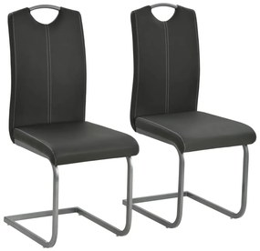 Konzolové jídelní židle 2 ks šedé umělá kůže,  246191