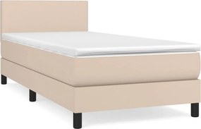 Box spring postel s matrací cappuccino 100x200 cm umělá kůže 3140992