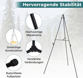 Costway 6 Kus lehký stojan 166 cm skládací plátěný stojan se stativem a kovovými