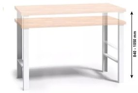 Pracovní stůl do dílny WL, buková spárovka, nastavitelné kovové nohy, 1700 mm