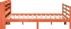 Postel bez matrace voskově hnědá 200 x 200 cm masivní borovice 3306667