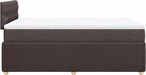 Box spring postel s matrací tmavě hnědá 120x200 cm textil 3287433