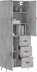 Skříň highboard betonově šedá 69,5x34x180 cm kompozitní dřevo 3195879