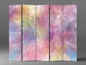 Liox Paraván pozitivní pastelová mandala Rozměr: 225 x 180 cm