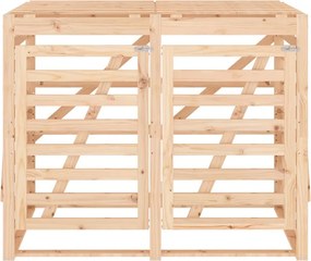 Úložný box na dvě popelnice masivní borové dřevo 3157685