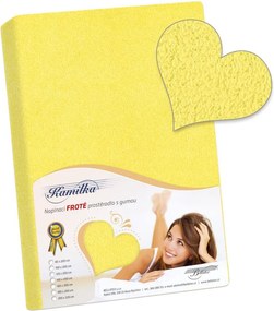 Bellatex Prostěradlo froté Žlutá 100x200 cm