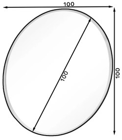 Eltap Kulaté zrcadlo Grace Ø100 Bílé