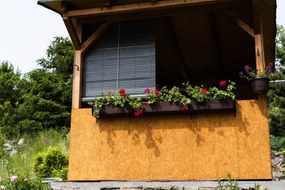 Vingo Dřevěná roleta na pergolu - šedá Šířka rolety: 80 cm, Rozvin rolety: 200 cm