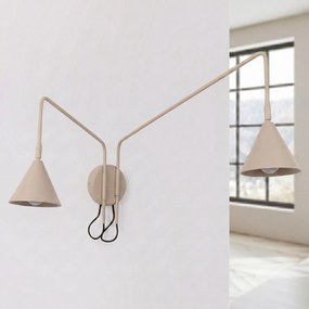 Sollux Lighting Nástěnné svítidlo NOX 2 taupe s vypínačem
