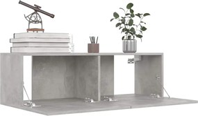 6dílný set TV skříněk betonově šedý kompozitní dřevo 3079083