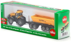 SIKU Farmer – traktor JCB 8250 se sklápěcím přívěsem, 1:87