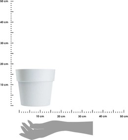 Květináč SILVA LINE 17,4x20 cm bílý
