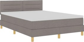 Postel s boxspringem s polštářem Taupe 140 x 200 cm textil 3338850