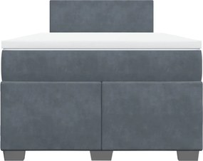 Box spring postel s matrací tmavě šedá 120 x 200 cm samet 3286277
