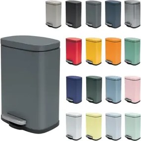 Spirella AKIRA pedálový odpadkový koš 12 L matná šedá / ocel / soft-cl