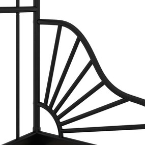 Prodloužitelný rám postele černý kov 80 x 130/200 cm 324740