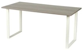 Kancelářský stůl Viva Square, 120 x 80 x 75 cm, rovné provedení, podnoží bílé, dub oyster