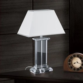 Orion LA 4-1202 - Křišťálová stolní lampa VERONIQUE 1xE27/60W/230V bílá/čirá