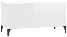 Konferenční stolek lesklý bílý 90x44,5x45 cm kompozitní dřevo - Default Title