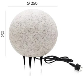 Venkovní dekorační svítidlo GARDEN BALL 1xE27/40W/230V IP65 pr. 25 cm