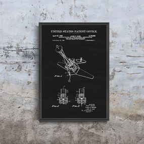 Retro plakát Retro plakát Patent pro kontrolu vesmírné lodi