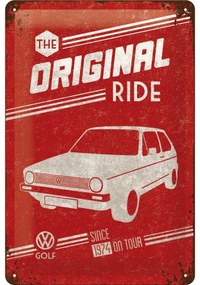 Postershop Plechová cedule - VW The Original Ride (Červená) 30x20 cm