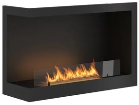 InFire - Rohový BIO krb 84x54 cm 3kW černá
