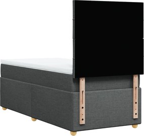 Box spring postel s matrací tmavě šedá 90x200 cm textil 3291164