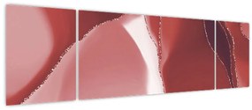 Obraz - Červená abstraktní květina N⁰3 (170x50 cm)