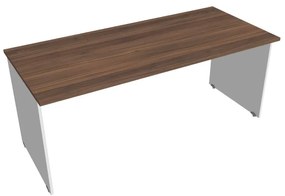Stůl pracovní rovný 180 cm - Hobis Gate GS 1800 Dekor stolové desky: ořech, Dekor lamino podnože: bílá
