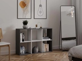 FALCO Regál Manja 2x3 antracit/bílá
